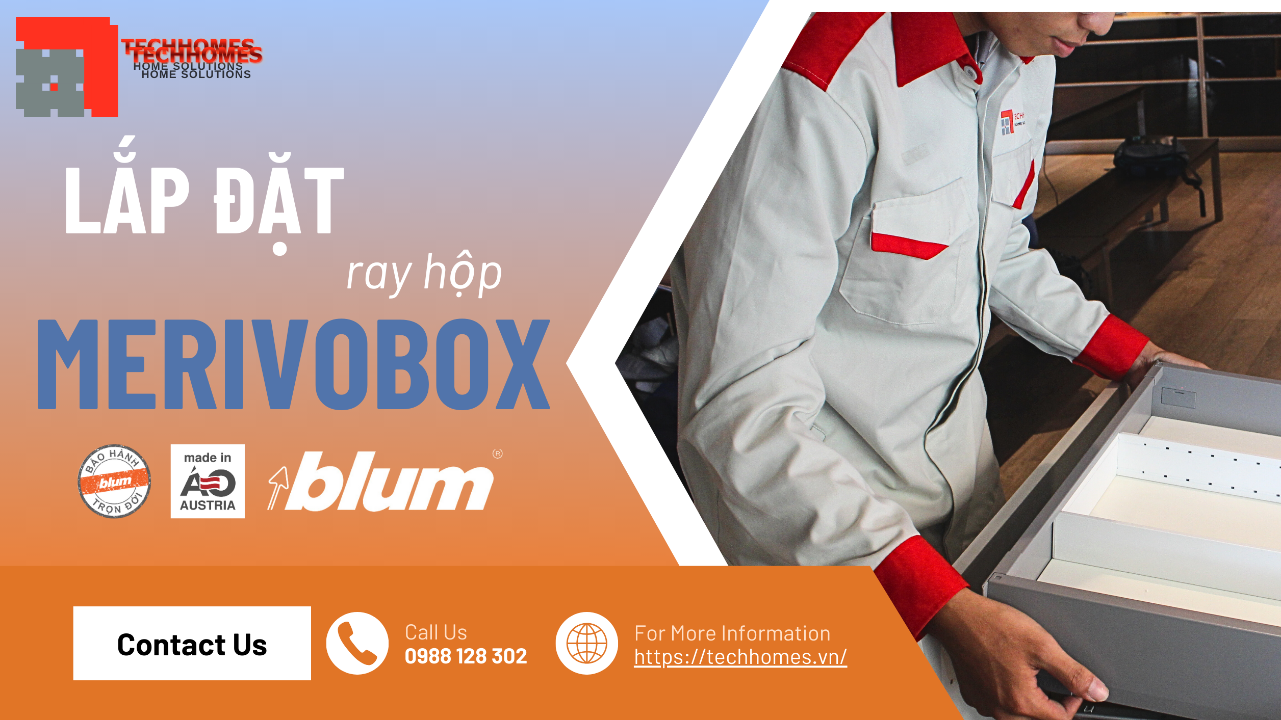 CÁCH LẮP ĐẶT RAY HỘP MERIVOBOX