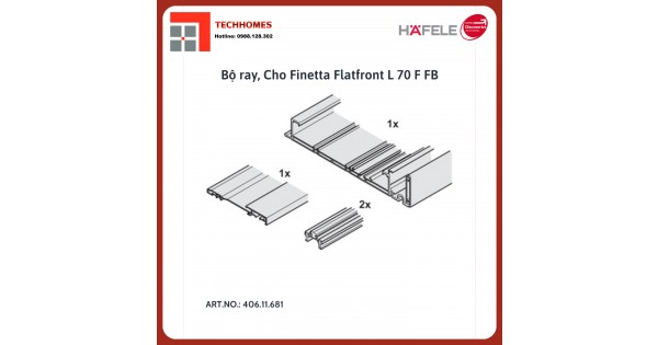 BỘ RAY DẪN HƯỚNG FINETTA FLATFRONT L 70 F FB 3400MM