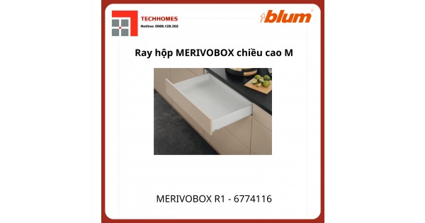 Ray hộp MERIVOBOX R1 chiều cao M, 91mm, 6774116, Trắng