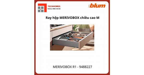 Ray hộp MERIVOBOX R1 chiều cao M, 91mm, 9488227 xám nhạt
