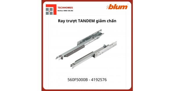 Ray trượt Blum TANDEM giảm chấn 560F5000B 4192576 toàn phần 30kg